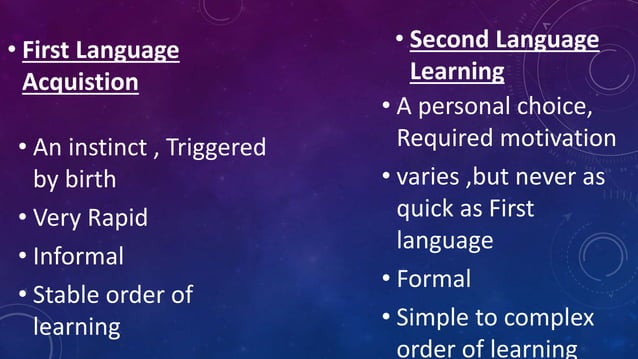 first language vs second language | PPTX