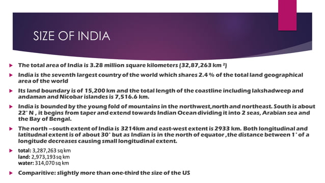 PPT of geography chapter1 NCERT-- India-Size and Location | PDF | Asia ...