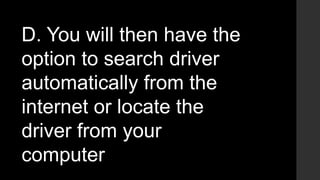 Installing Device driver | PPTX