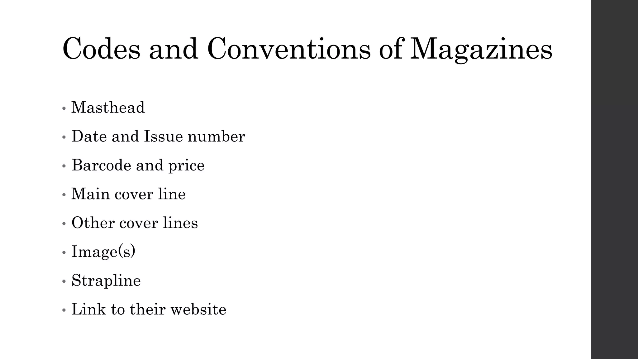Codes and Conventions of Film Magazines | PPT