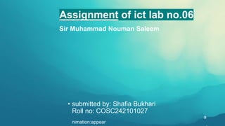 Program of lab manual 6 of B's computer science | PPTX