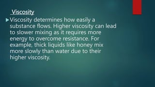 Effects of rheological properties on mixing | PPTX