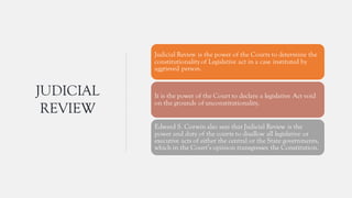 Presentation of judicial review and judicial activism | PDF