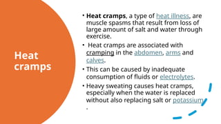 MANAGEMENT OF HEAT RELATED EMERGENCIES IN HOSPITAL | PPTX