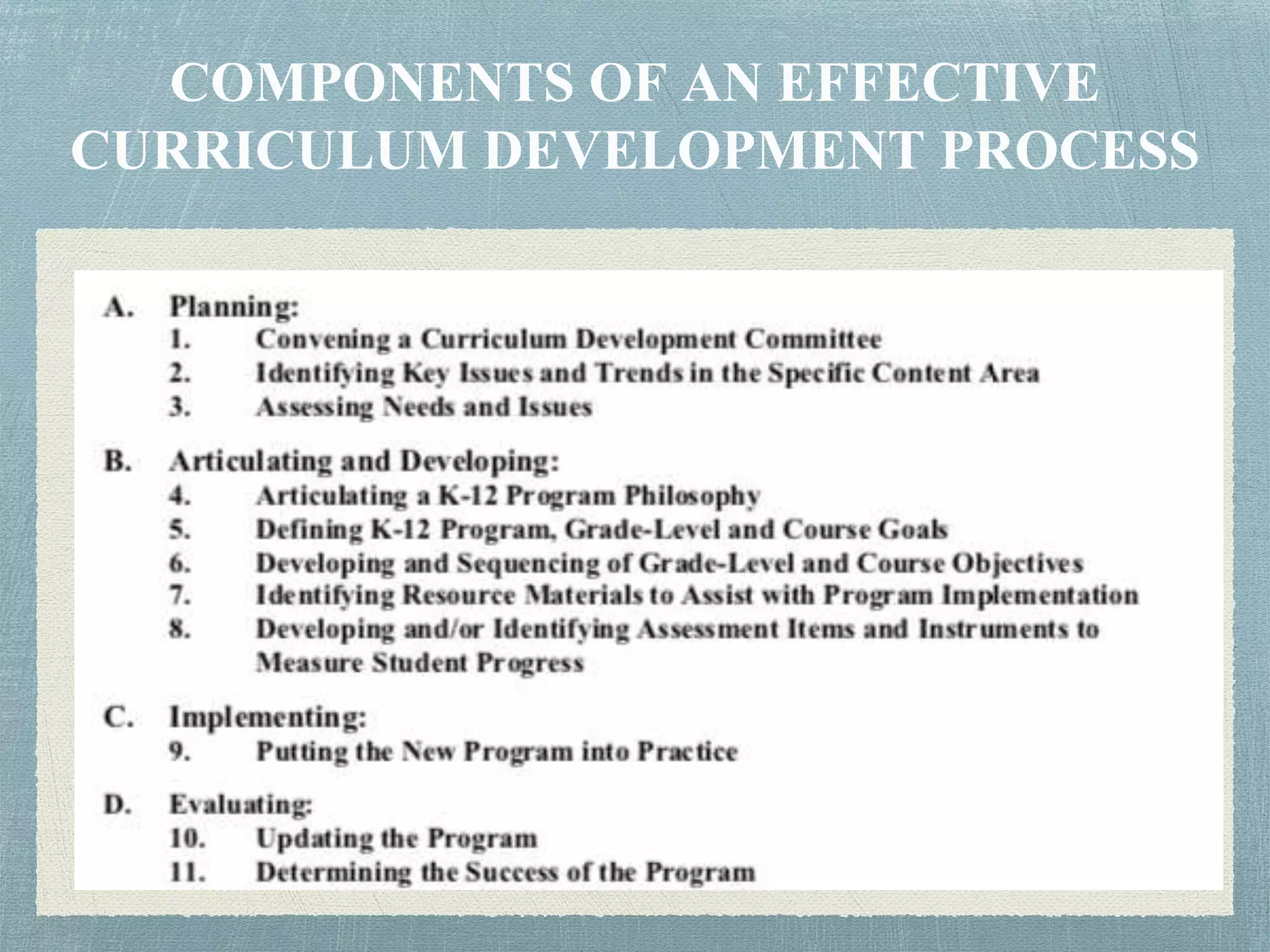 Curriculum Development | PPTX