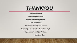 Anjali SKV Sector16 Rohini SWOT Analysis Social Internship Program | PPT