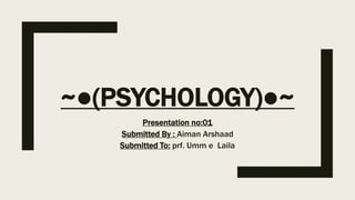 Psychology_Presentation_ Consciousness and Its Types | PPTX