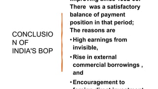 Understanding of India's BOP | PPTX