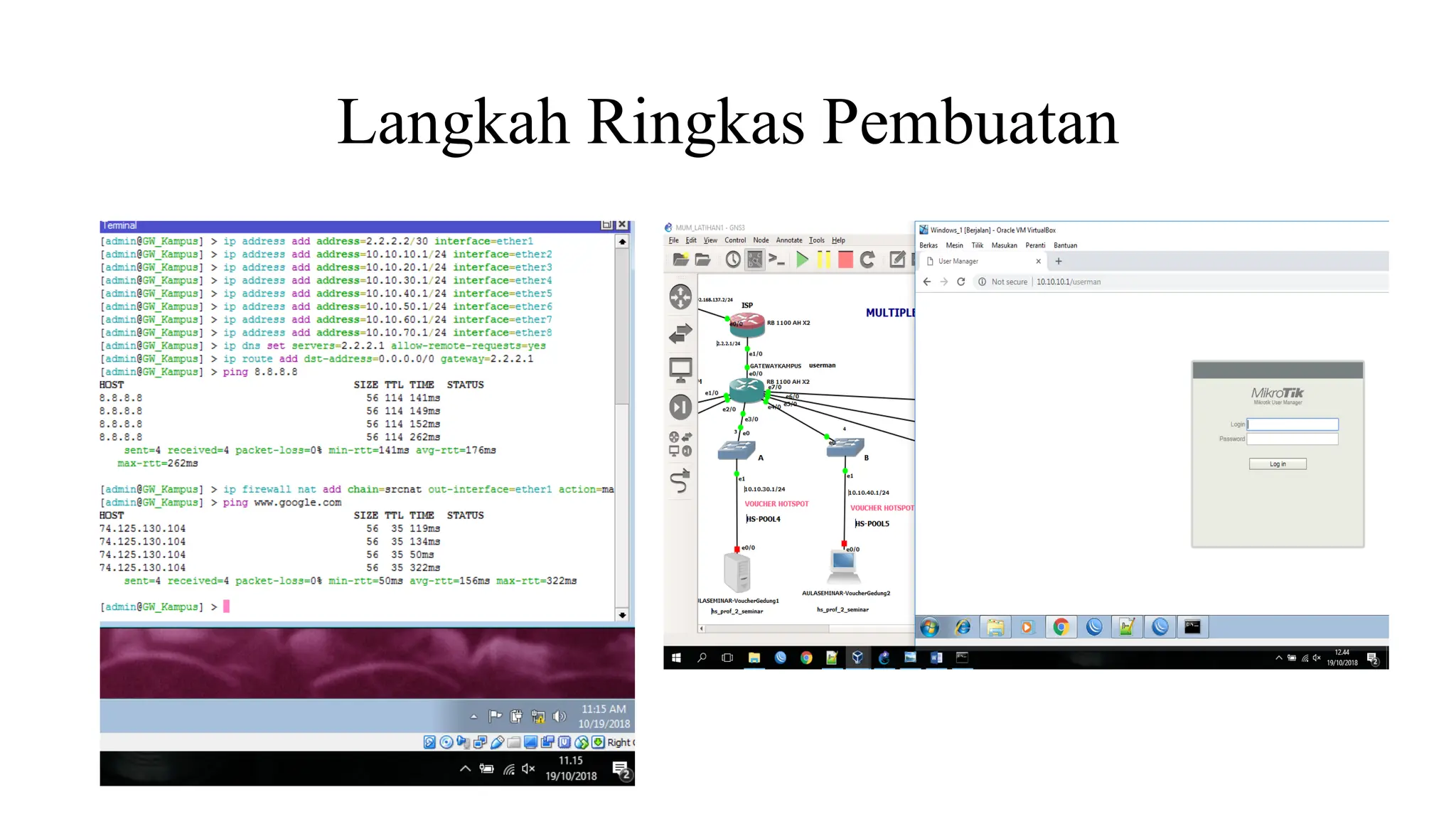 MENGGUNAKAN MIKROTIK BERBASIS GNS3 PADA JARINGAN | PDF