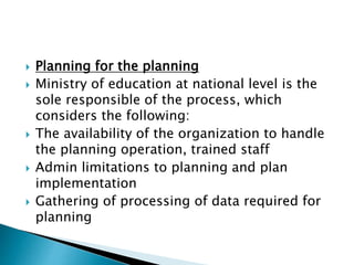 Introduction to the Process of Educational Planning | PPTX