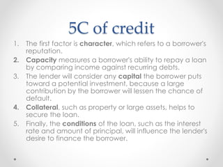 Presentation6 credit risk (Bank Management) | PPTX