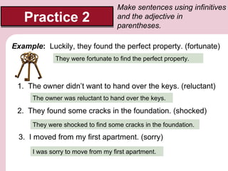 Presentation 6 infinitives | PPS | Real Estate Buying and Selling ...