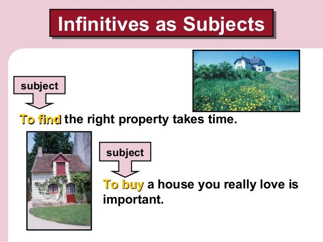 Presentation 6 infinitives