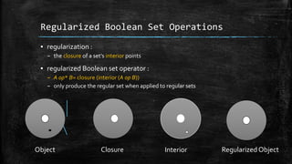 regularized boolean set operations | PPTX