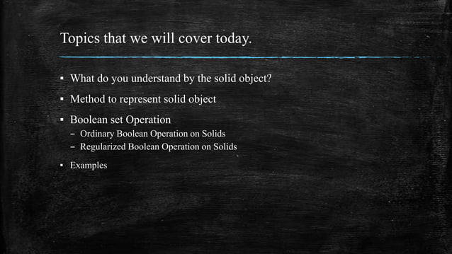 regularized boolean set operations | PPTX