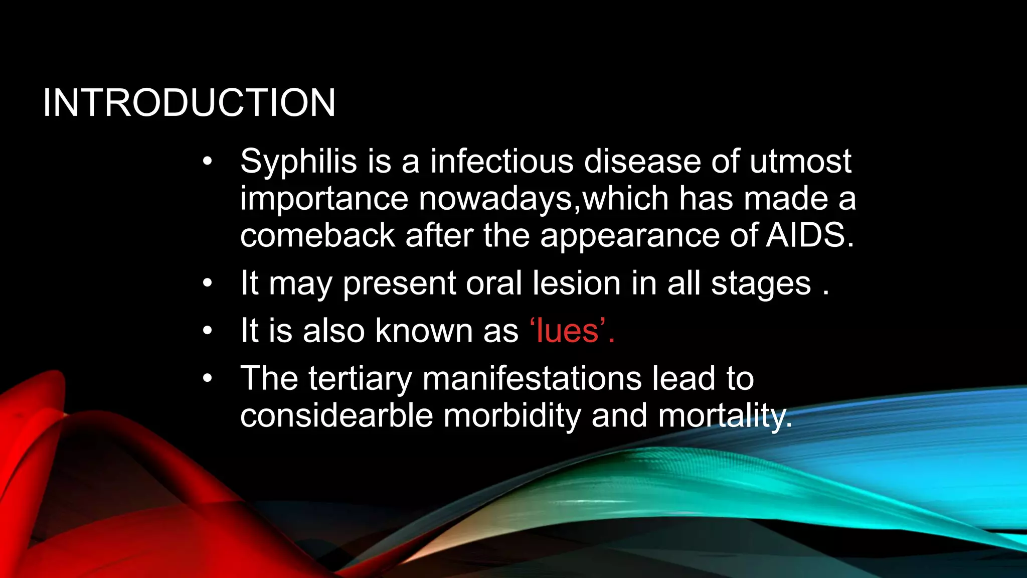 Oral manifestation of syphilis | PPTX