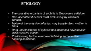 Oral manifestation of syphilis | PPTX