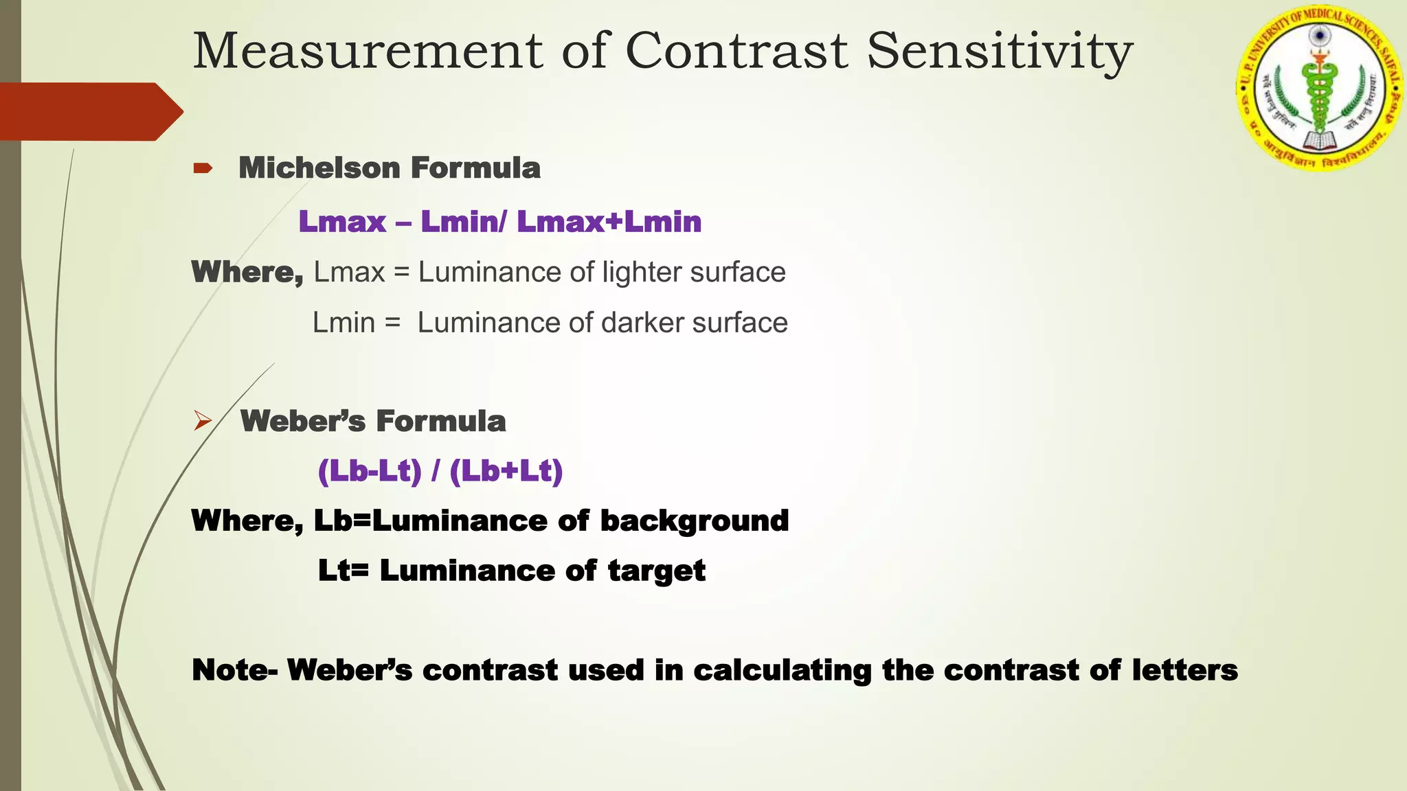 Contrast Senstivity | PPTX
