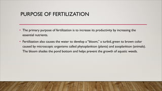 Fertilization of Fish Pond | PDF