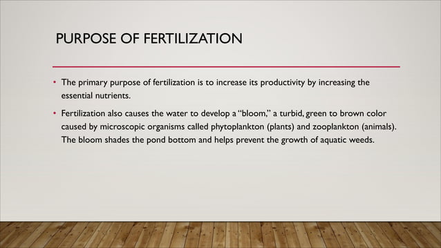 Fertilization of Fish Pond | PDF | Agriculture | Industries