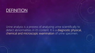Urine Testing for Detection of presence of glucose and proteins | PPTX
