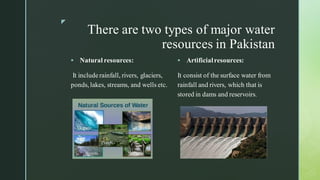 Importance of Water Resources in Pakistan | PDF