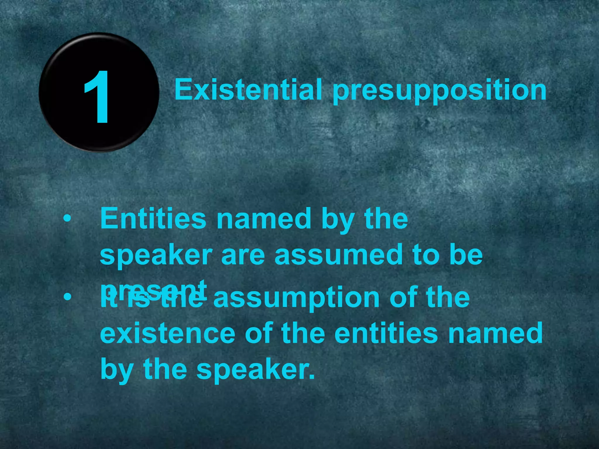 presupposition and its types in details | PPTX