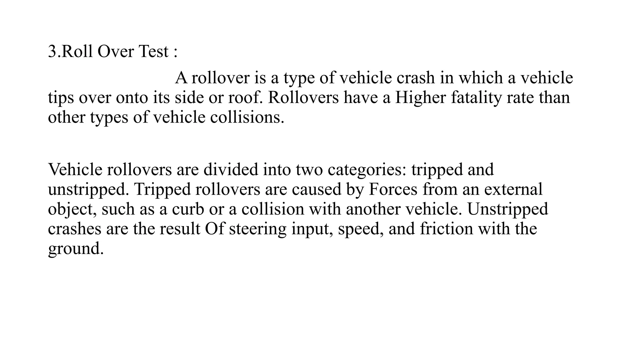 Types of crash test of vehicle | PPTX