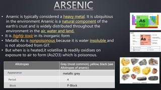 Metallic poison - As & Ba | PPTX