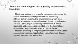 Cloud Software Enviornment | PPTX