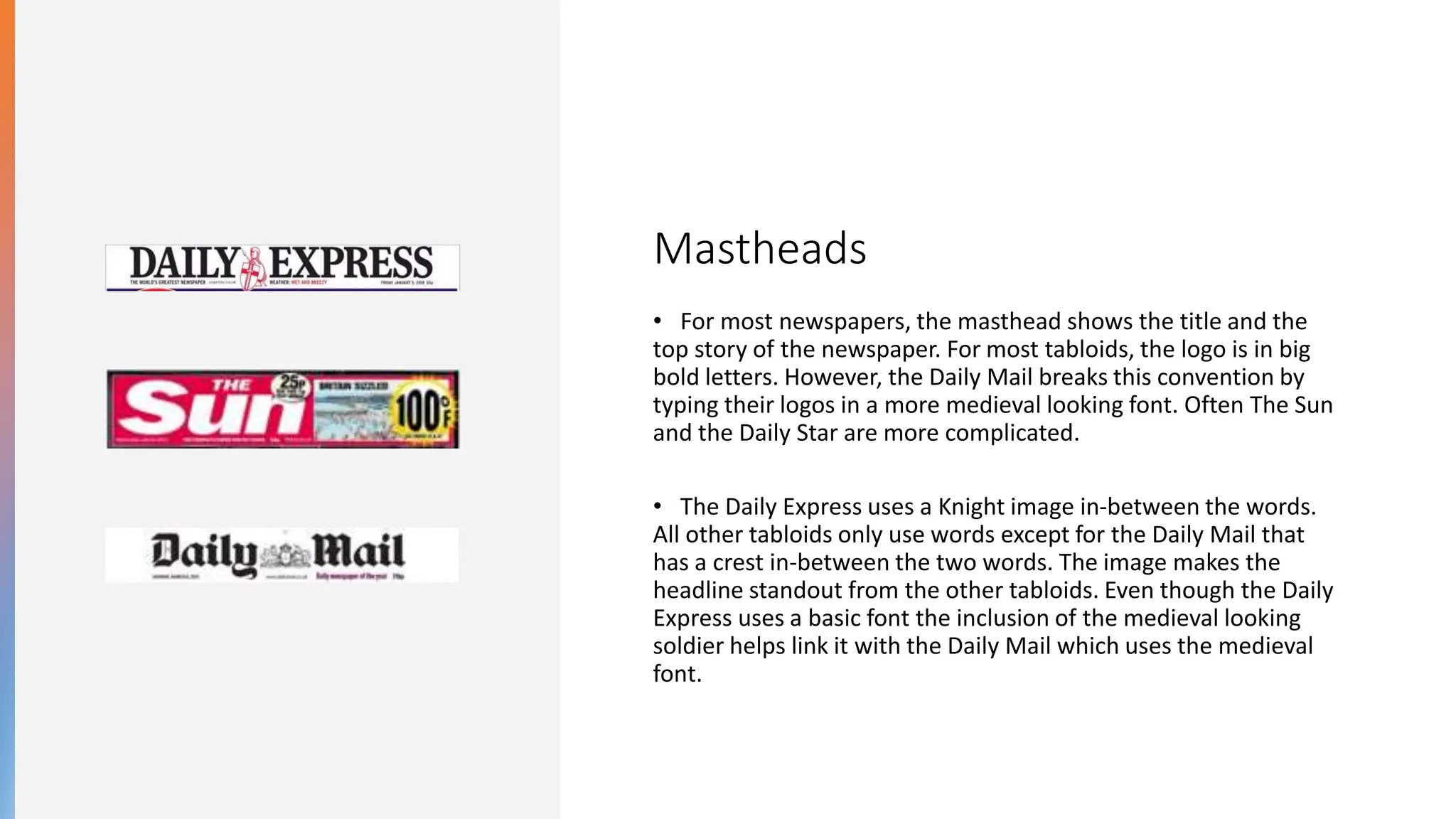 Tabloid newspapers | PPTX