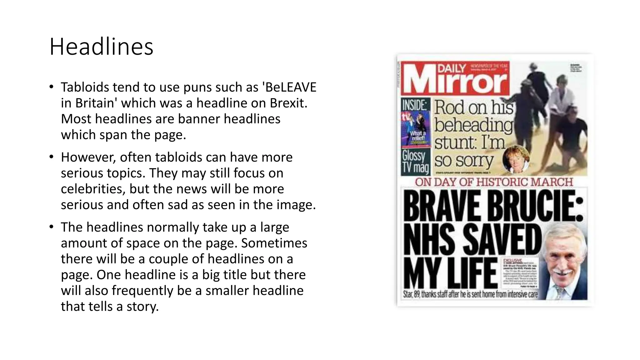 Tabloid newspapers | PPTX