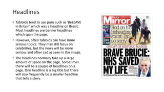 Tabloid newspapers | PPTX