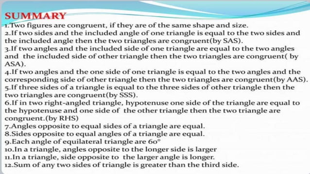 mathematics triangle | PPTX