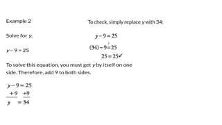 Problems about finding the value of an unknown. pptx | PPTX