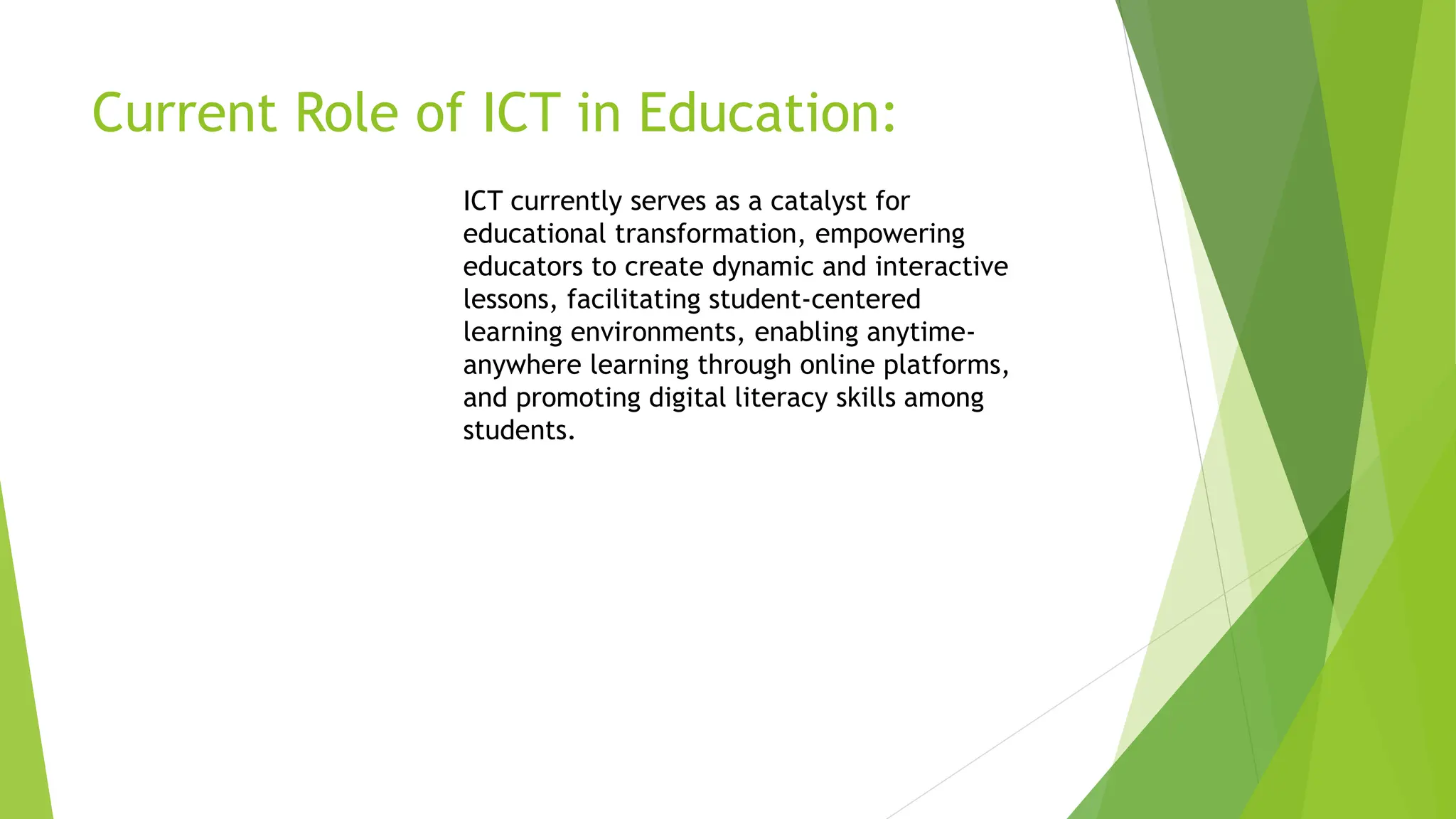 ICT role in 21th century in education and it's challenges | PPTX | Internet | Computing