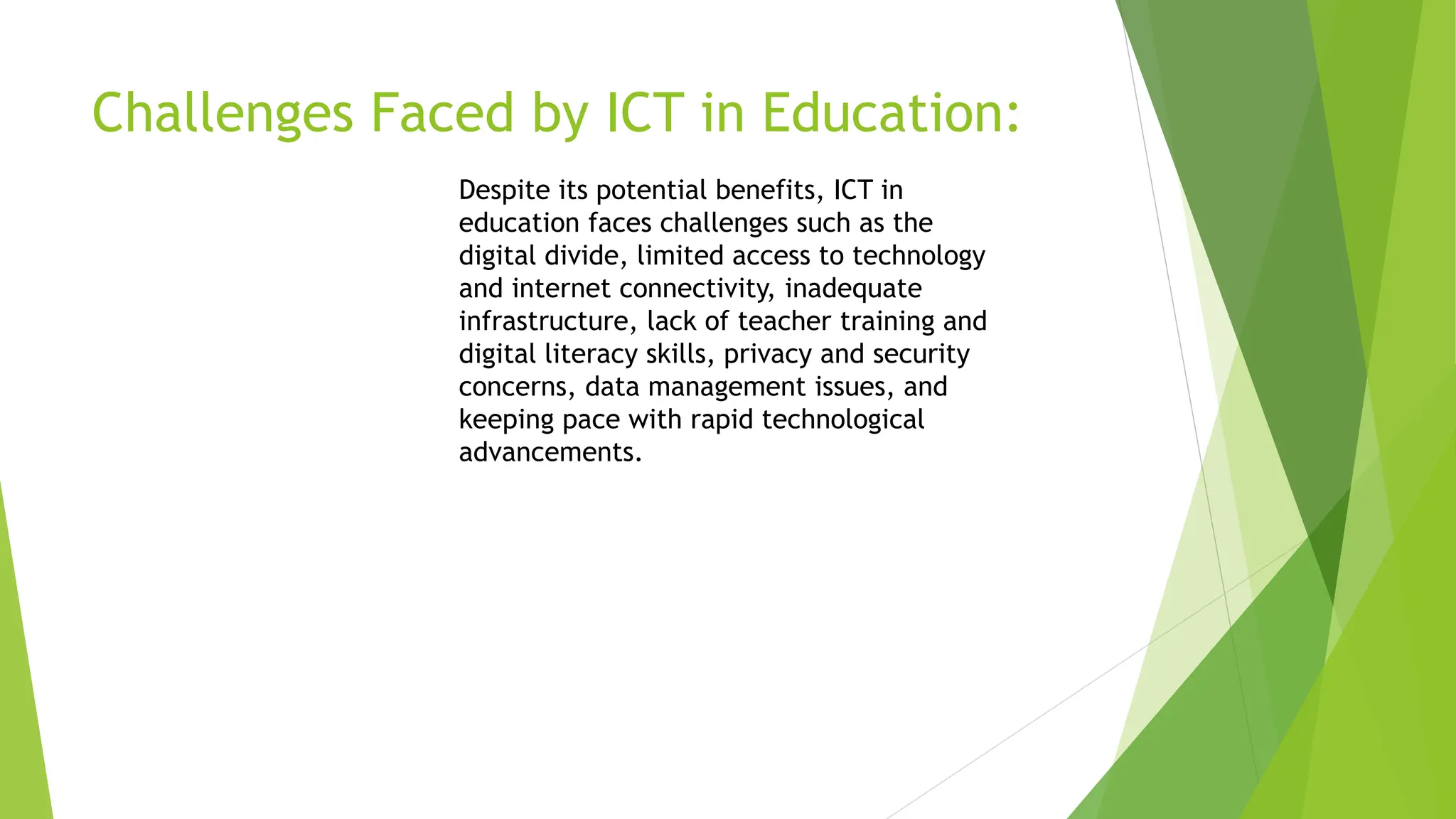 ICT role in 21th century in education and it's challenges | PPTX ...