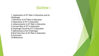 ICT role in 21th century in education and it's challenges | PPTX ...