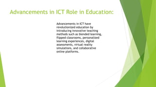 ICT role in 21th century in education and it's challenges | PPTX | Internet | Computing
