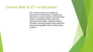 ICT role in 21th century in education and it's challenges | PPTX ...