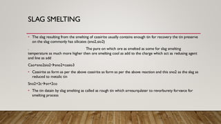 Tin and lead extraction Presentation (7).pdf | Chemistry | Science