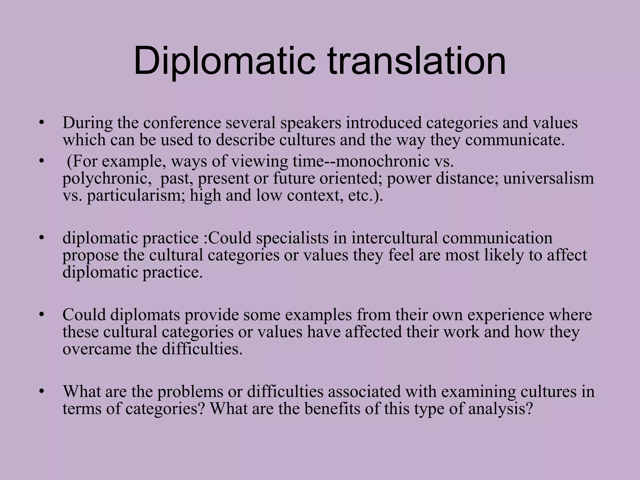 Diplomatic interpreting | PPTX