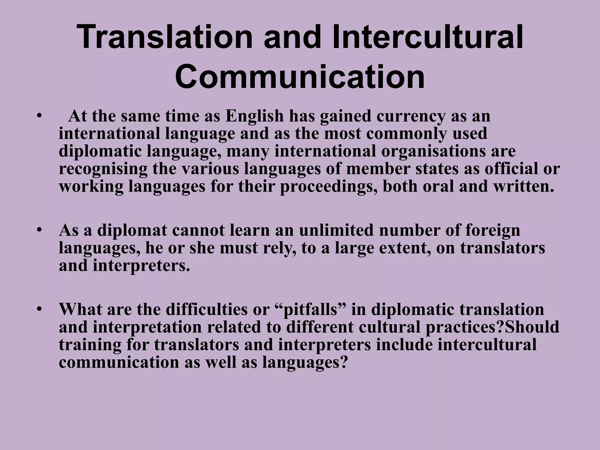 Diplomatic interpreting | PPTX