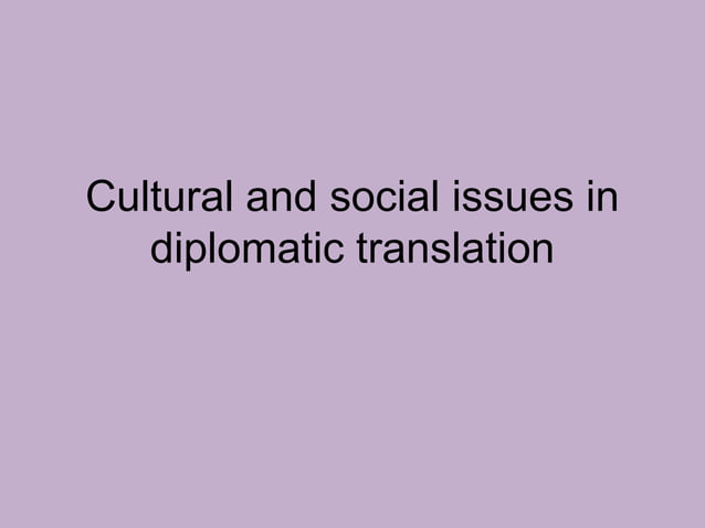 Diplomatic interpreting | PPTX