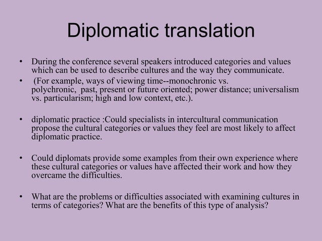 Diplomatic interpreting | PPTX