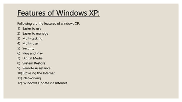 Presentation 7 (1).pptx windows Xp explanation | PPT
