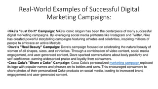Real-world examples of successful digital marketing campaigns | PPT