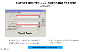 Using MikroTik routers for BGP transit and IX points | PDF