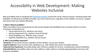 Accessibility in Web Development: Making Websites Inclusive | PPT