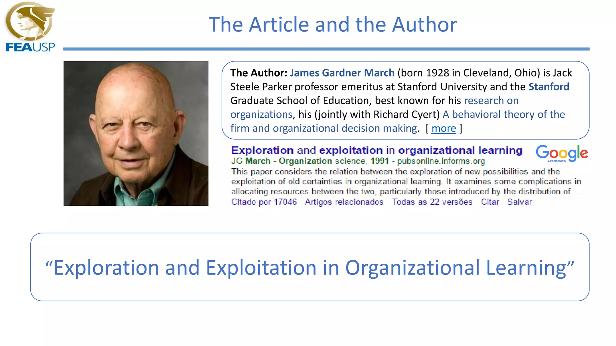 Exploration and Exploitation in Organizational Learning | PDF